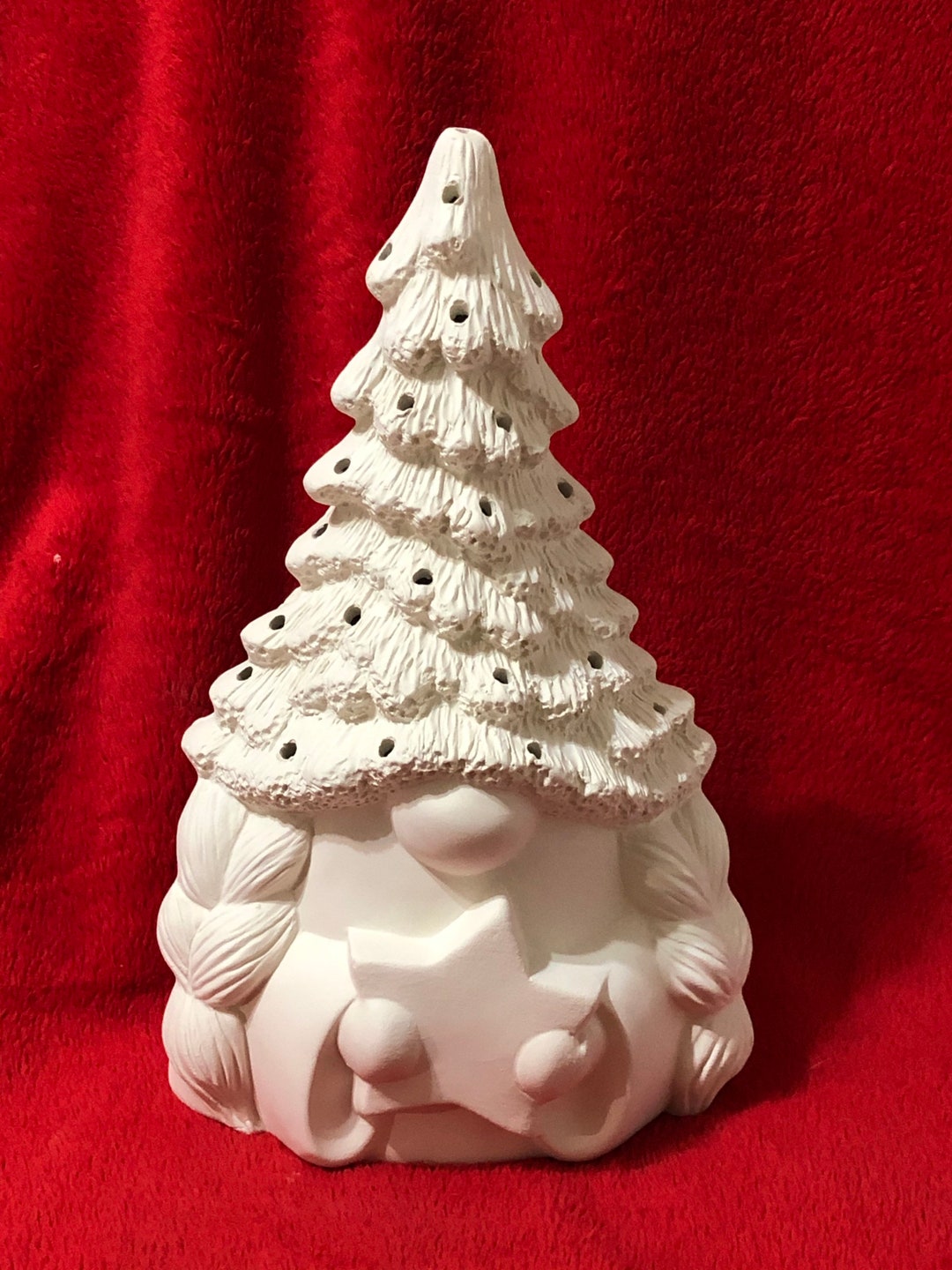 DIY Ceramic Bisque Gnome: Mrs. Tannenbaum, Ready to Paint - Etsy