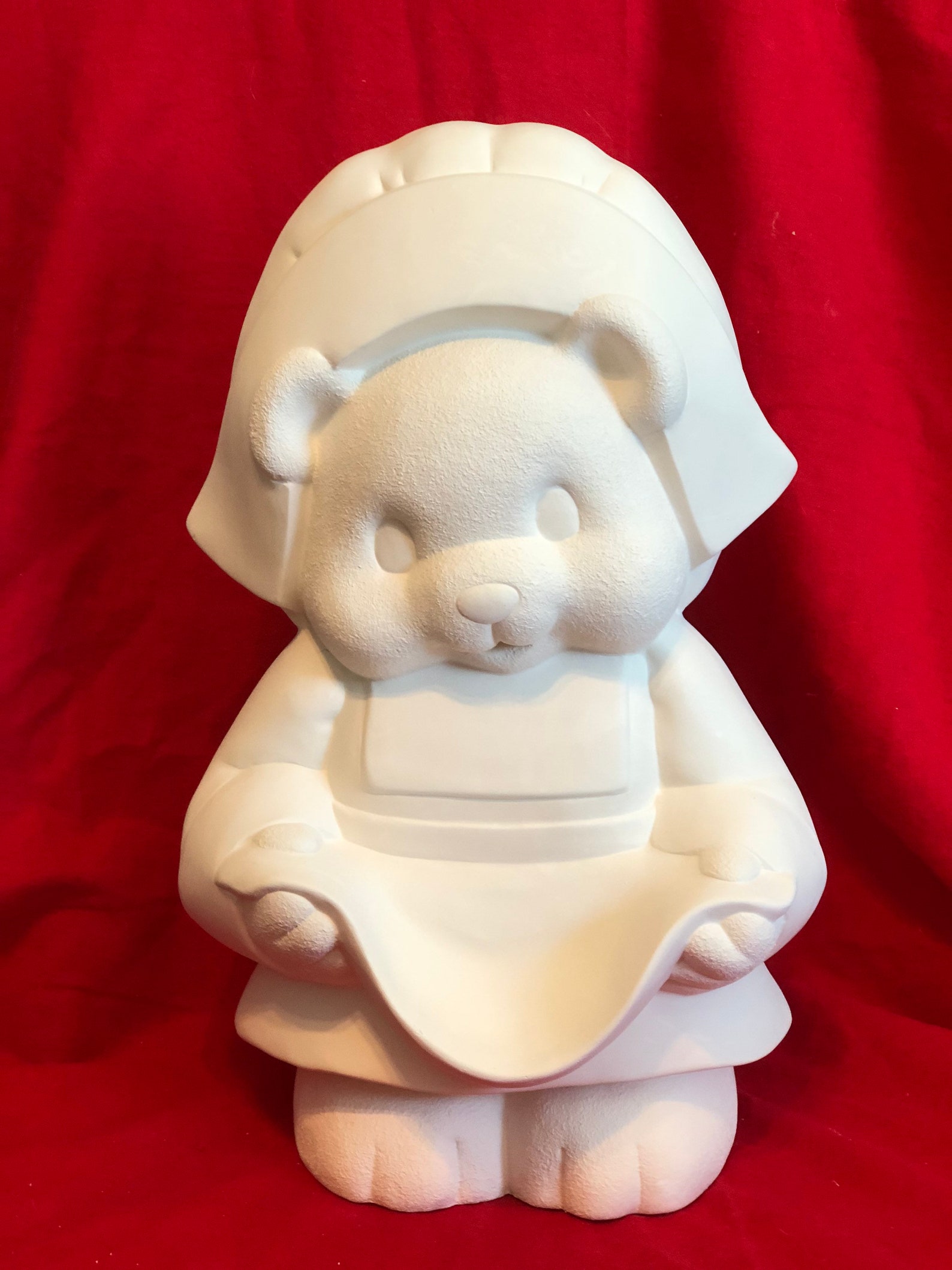 Clay Magics Large Female Pilgrim Bear in Ceramic Bisque Ready - Etsy