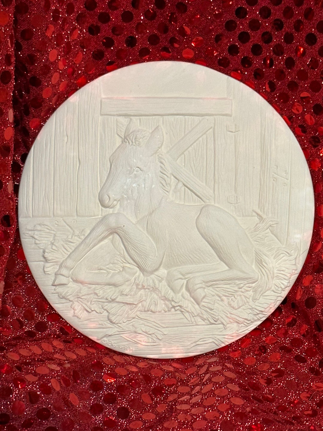 Ready to Paint Diy Ceramic Bisque Baby Horse Wall Hanging by - Etsy