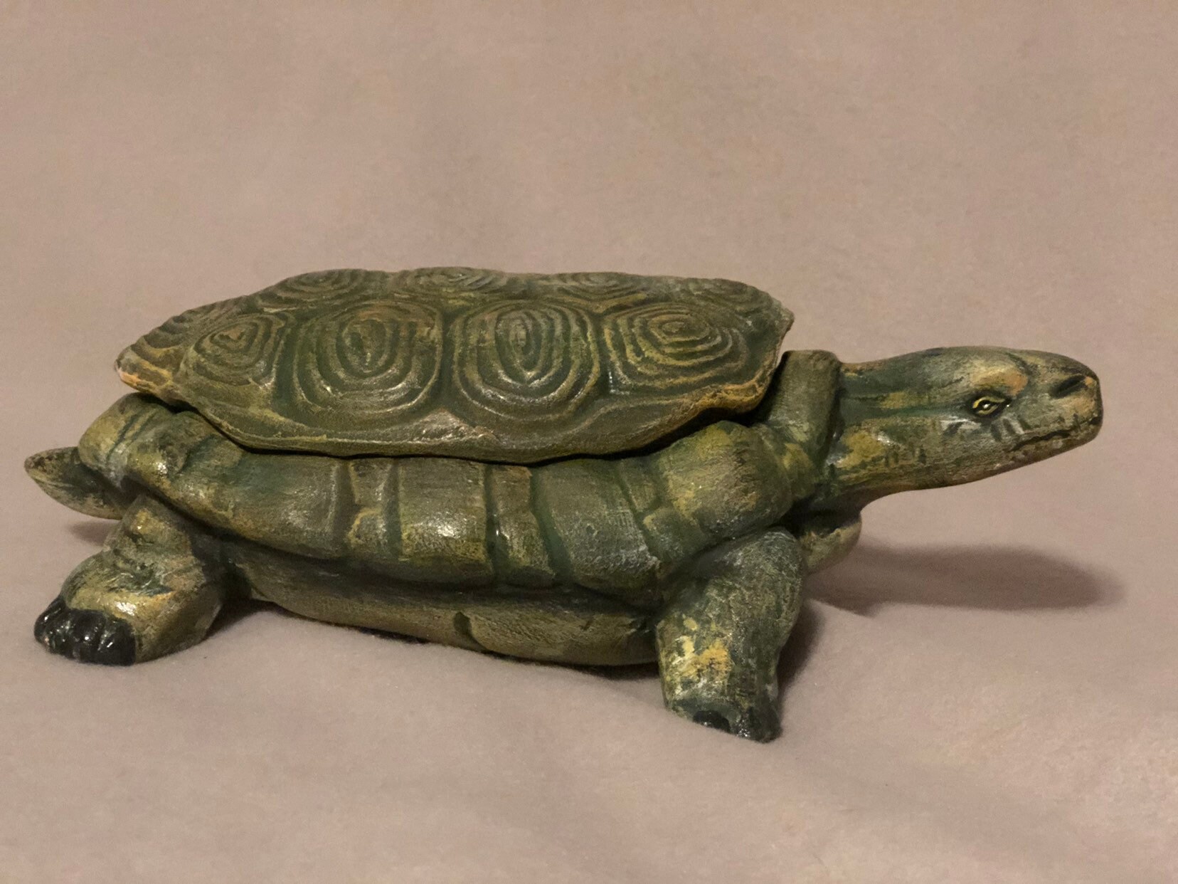 Turtle Jewelry Box or Candy Dish Ceramic Art