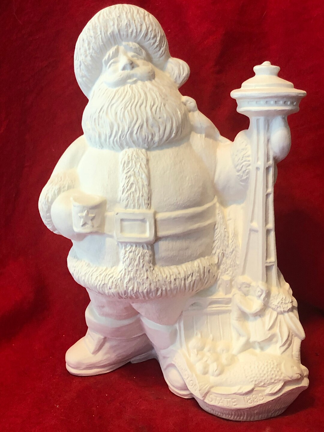 Rare Gare Molds Washington State Santa in Ceramic Bisque Ready - Etsy