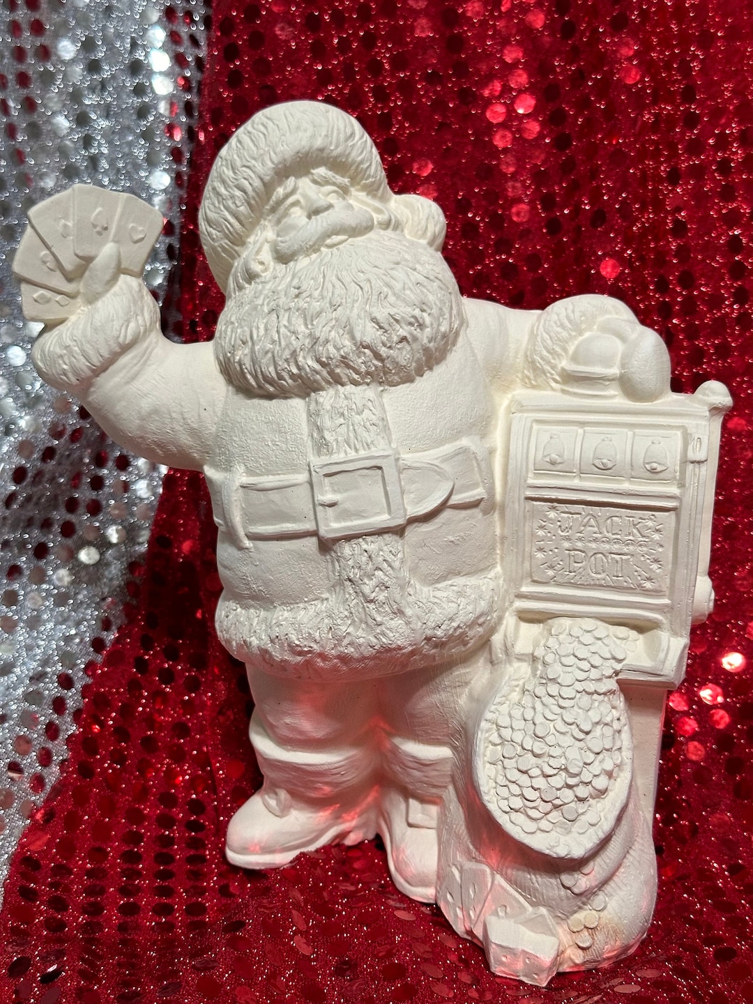 DIY Ceramic Santa Figurine: Ready-to-paint Christmas Decor (9x6") - Etsy