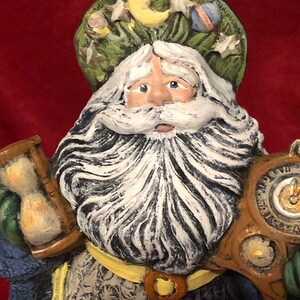 Dry Brushed Ceramic Father Time using Mayco Softee Stains | Etsy