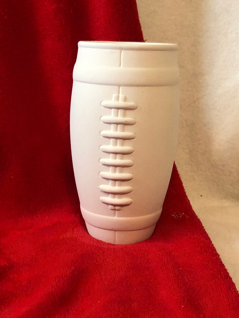 Ceramic Football Mug in Bisque Ready to Paint - Etsy