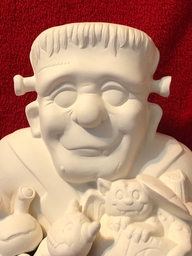 DIY Ceramic Bisque Frankenstein Sculpture - Handmade Halloween ...