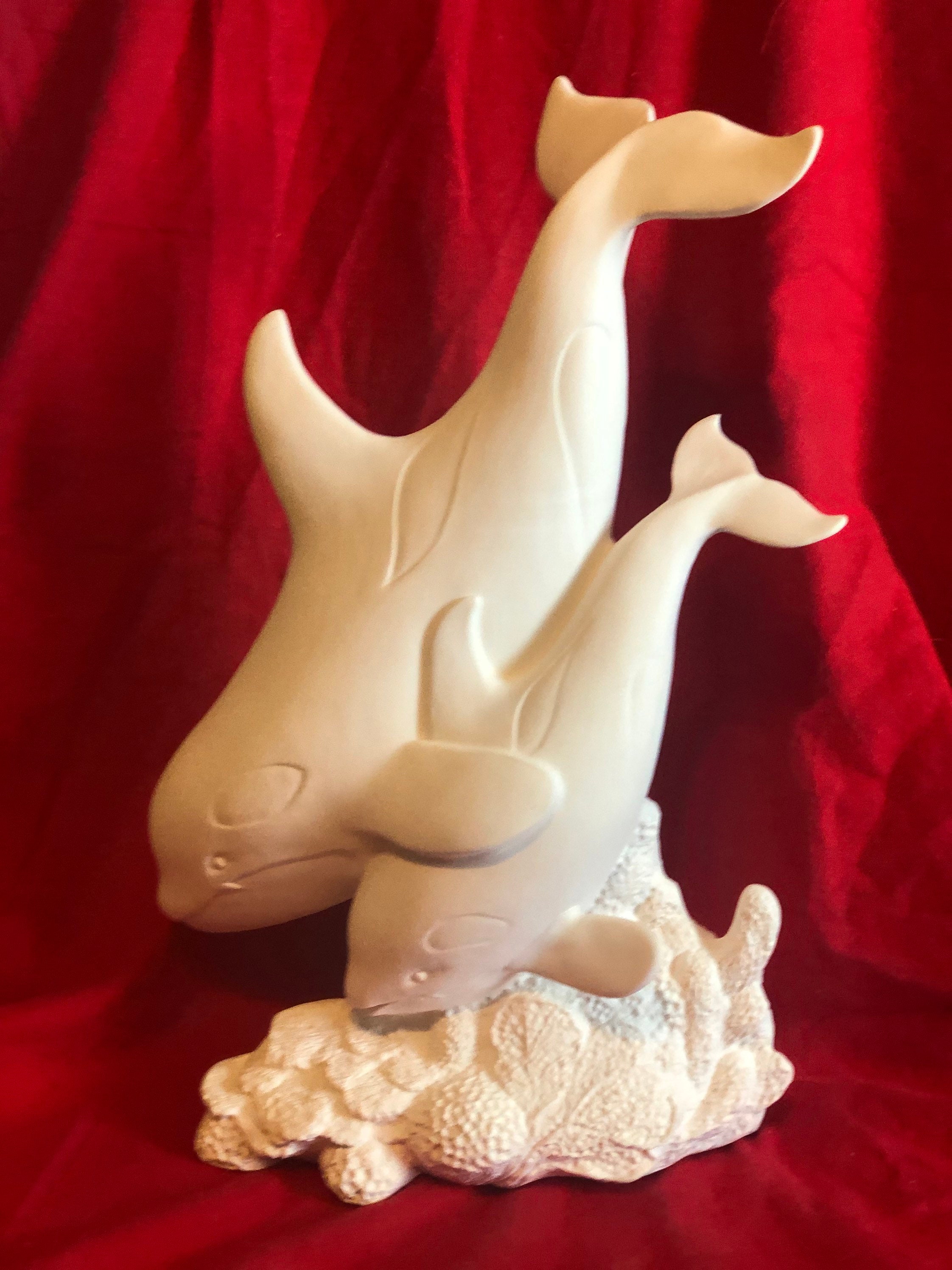 Gare Molds Ceramic Killer Whales in bisque ready to paint Gare Molds Ceramic Killer Whales in bisque ready to paint