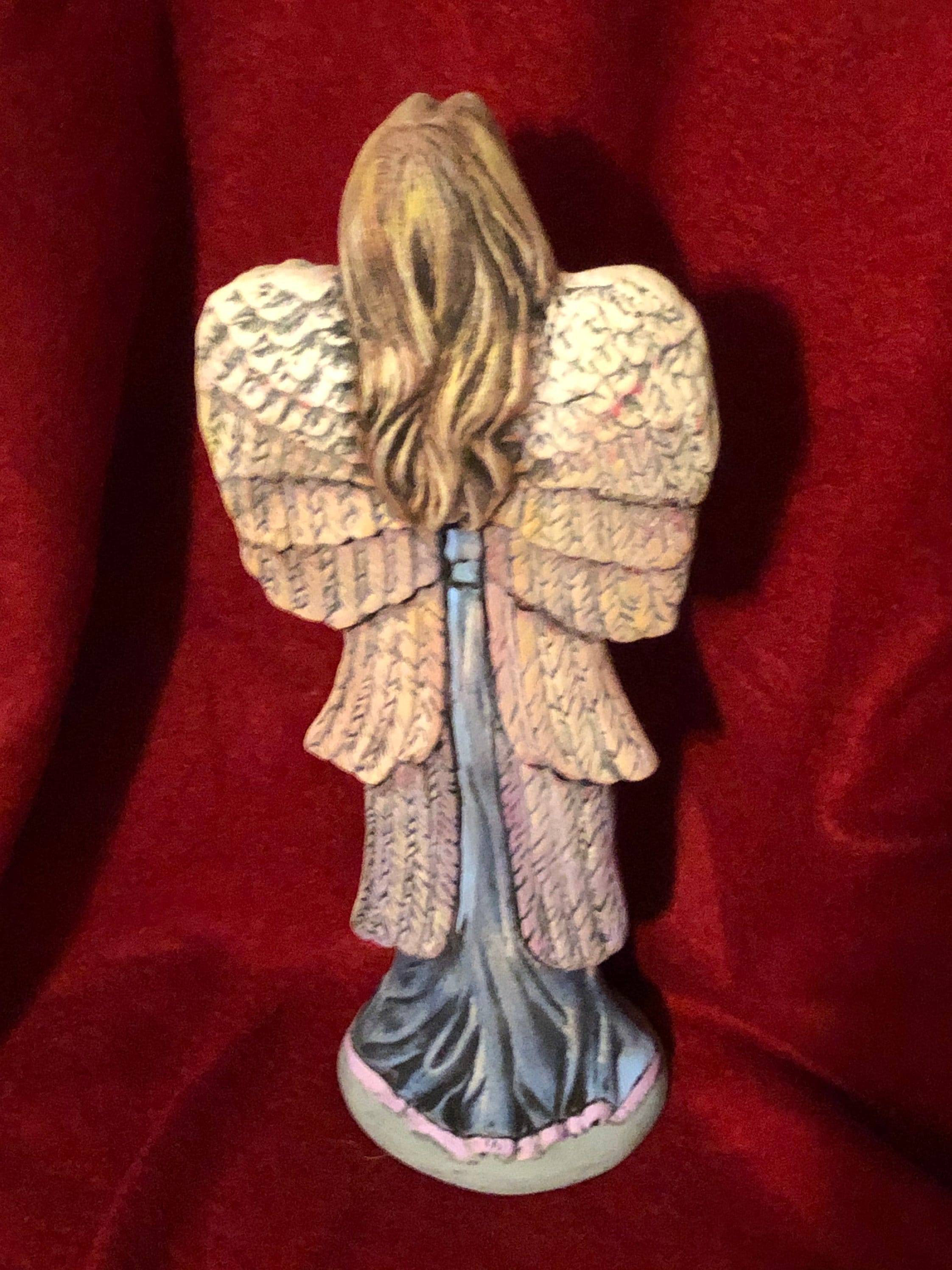 Dry Brushed Ceramic Angel with Roses using Mayco Softee Stains | Etsy