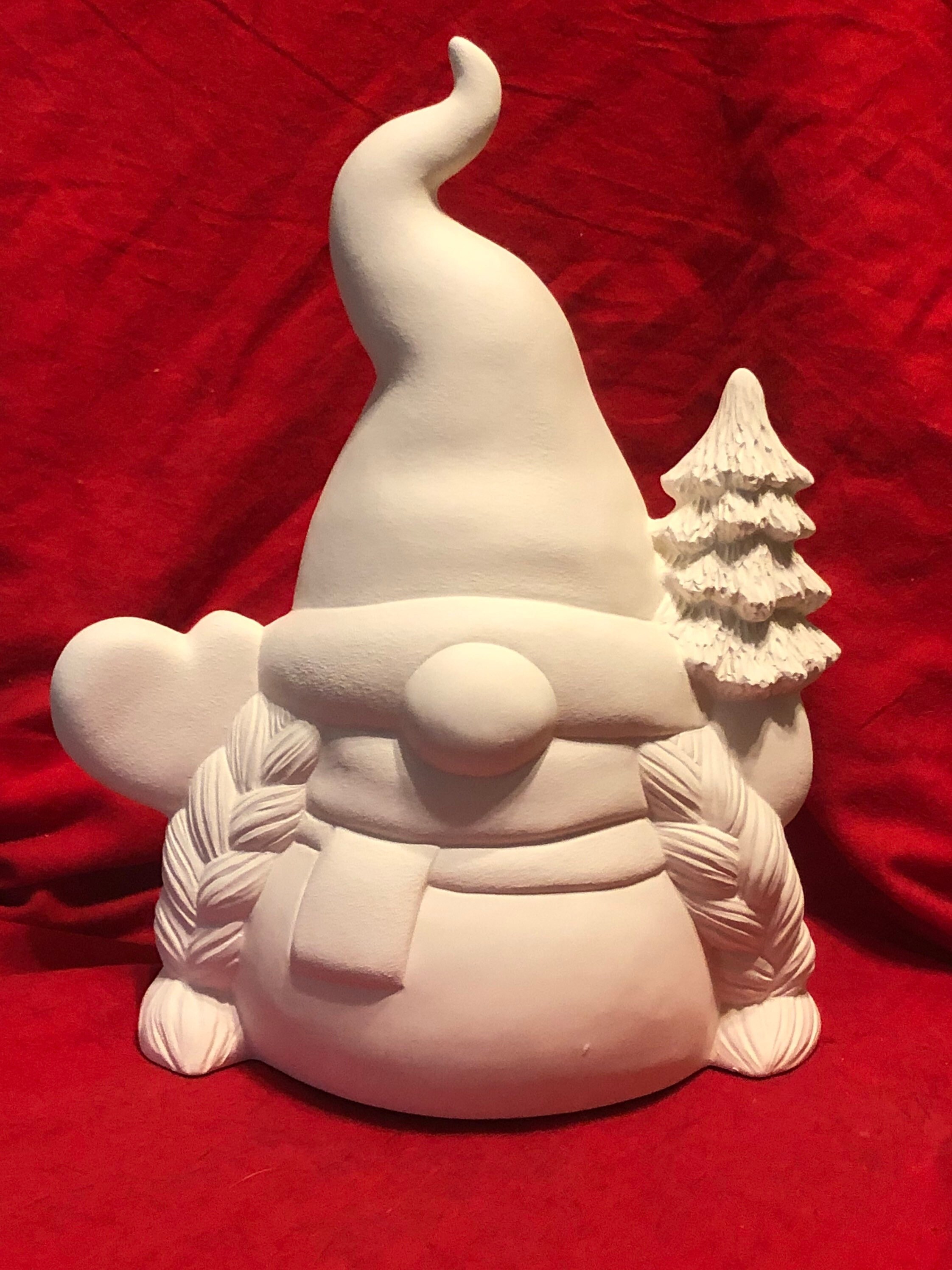 Ceramic Christmas Female Gnome Tree Without Holes for Light in | Etsy