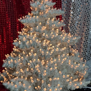 Handmade Pearl White Ceramic Christmas Tree With Star Topper - Etsy
