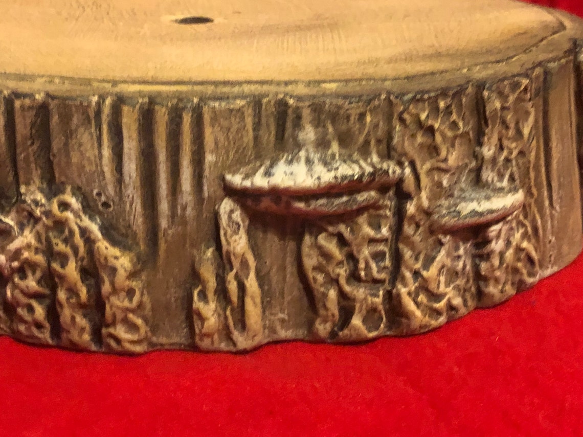 Ceramic Dry Brushed Stump Using Mayco Softee Stains With Holes - Etsy