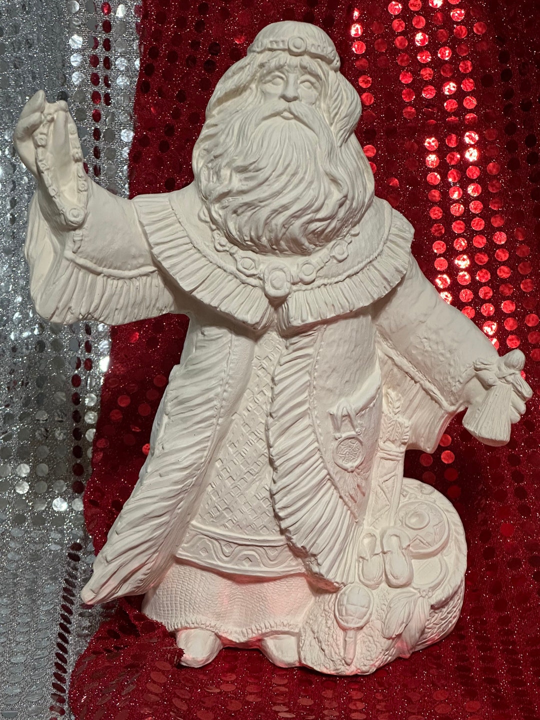 DIY Ceramic Bisque Santa Claus Figurine - Ready to Paint Xmas Decor - Etsy