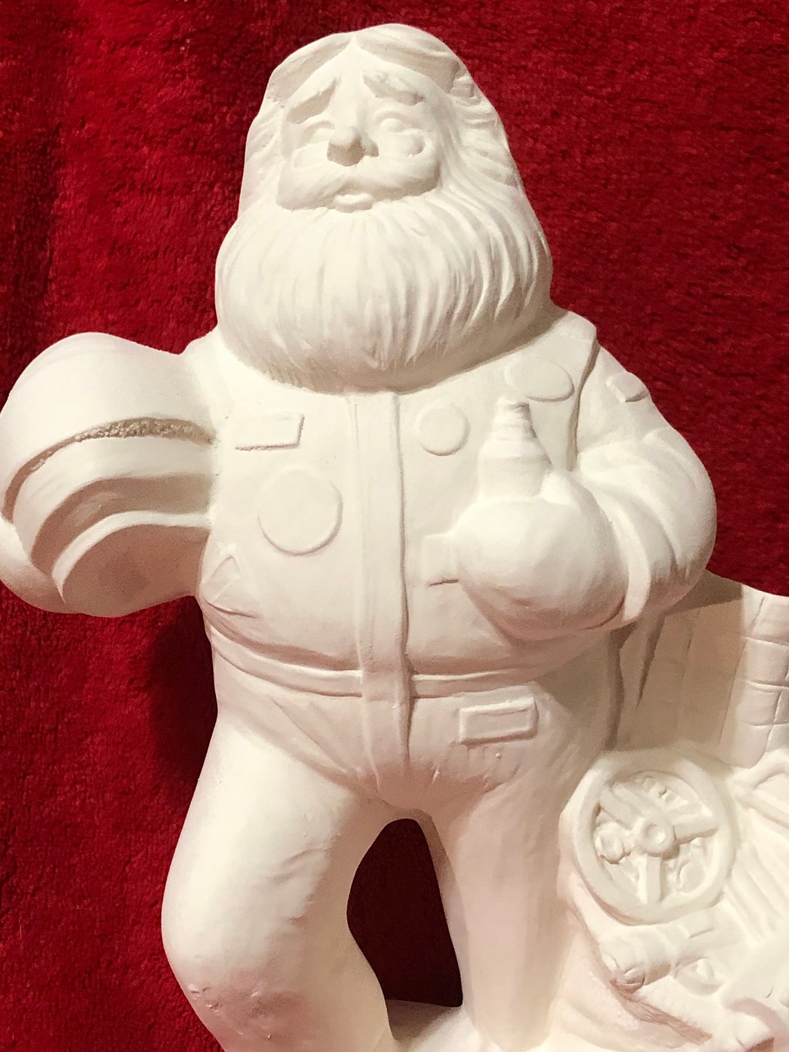 Racing Santa Ceramic Bisque Ready to Paint - Etsy