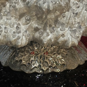 Handmade Glazed Ceramic Christmas Tree With Star: Pearl White Art ...