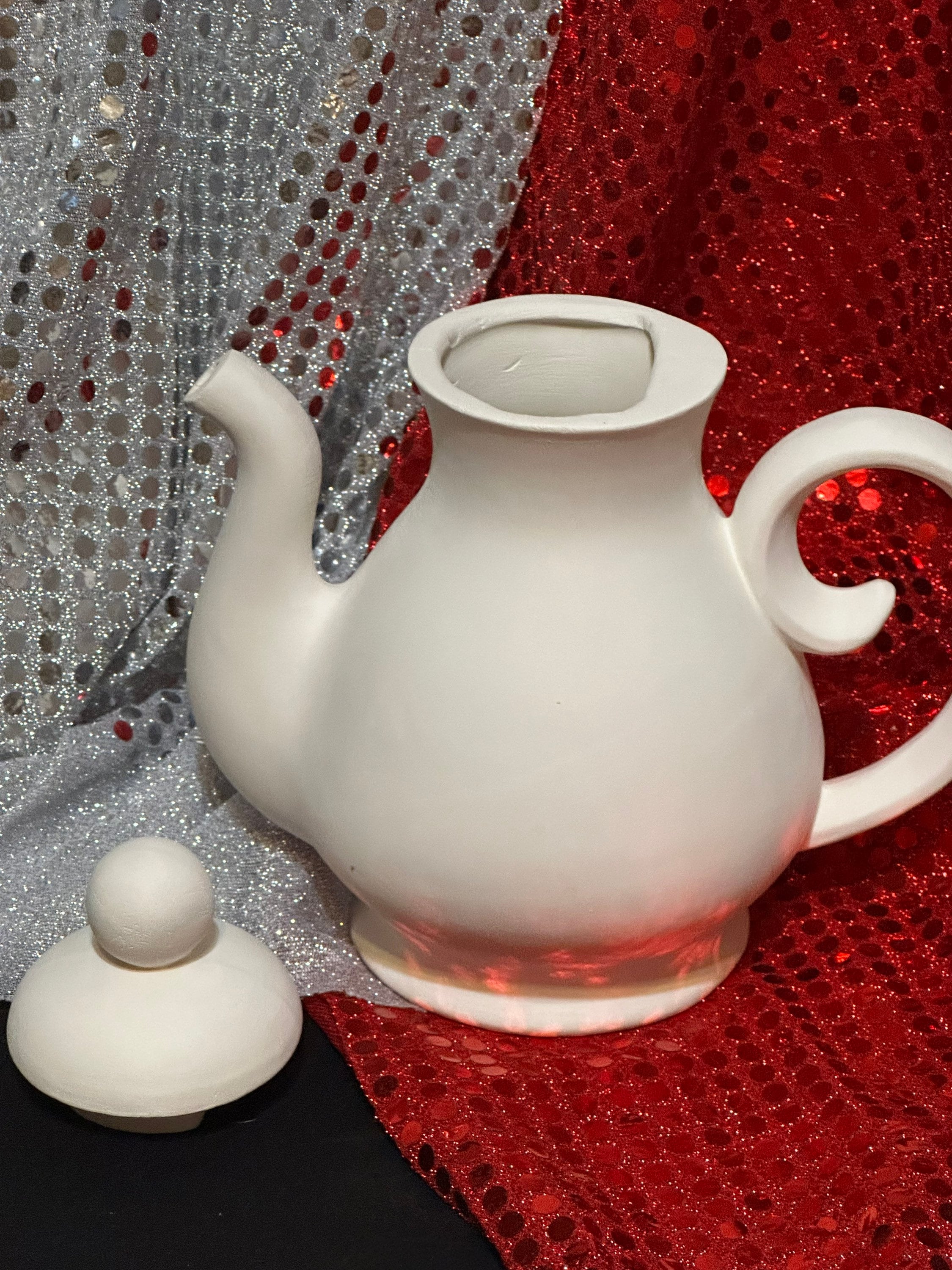 Ceramic Genie Teapot in bisque ready to paint by jmdceramicsart