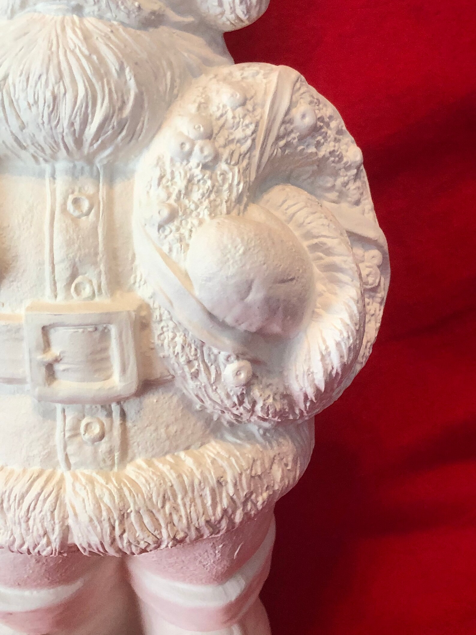 Rare Gare Molds Santa With Deer and Wreath in Ceramic Bisque - Etsy