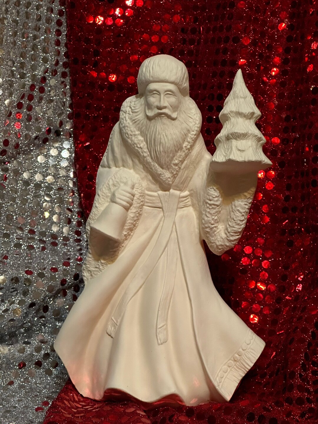 Duncan Molds Father Christmas in Ceramic Bisque Ready to Paint by ...