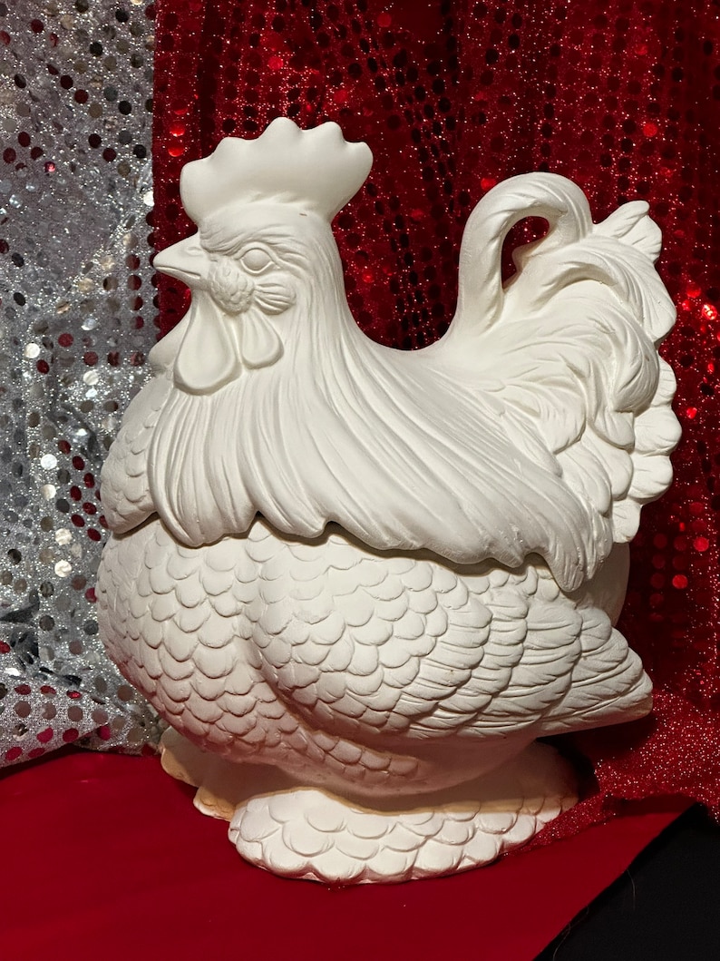 Rare Atlantic Molds Hen Cookie Jar in Ceramic Bisque Ready to Paint by ...