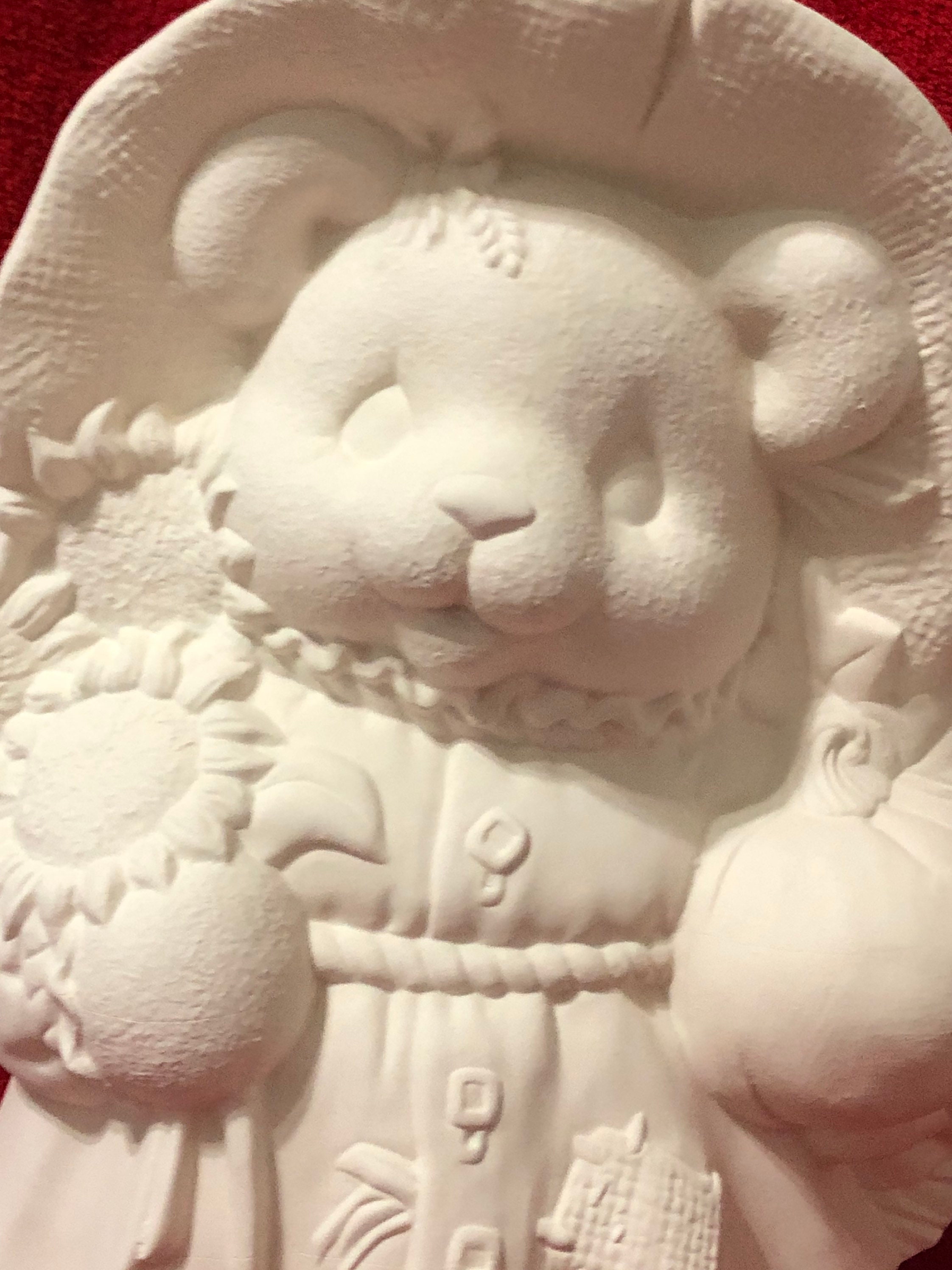 Clay Magic Girl Scarecrow Bear in Ceramic Bisque Ready to - Etsy