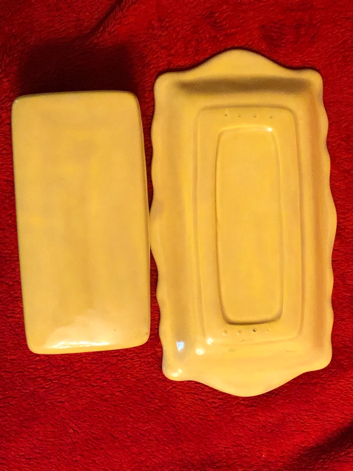 Glazed Ceramic Vintage Butter Dish - Etsy