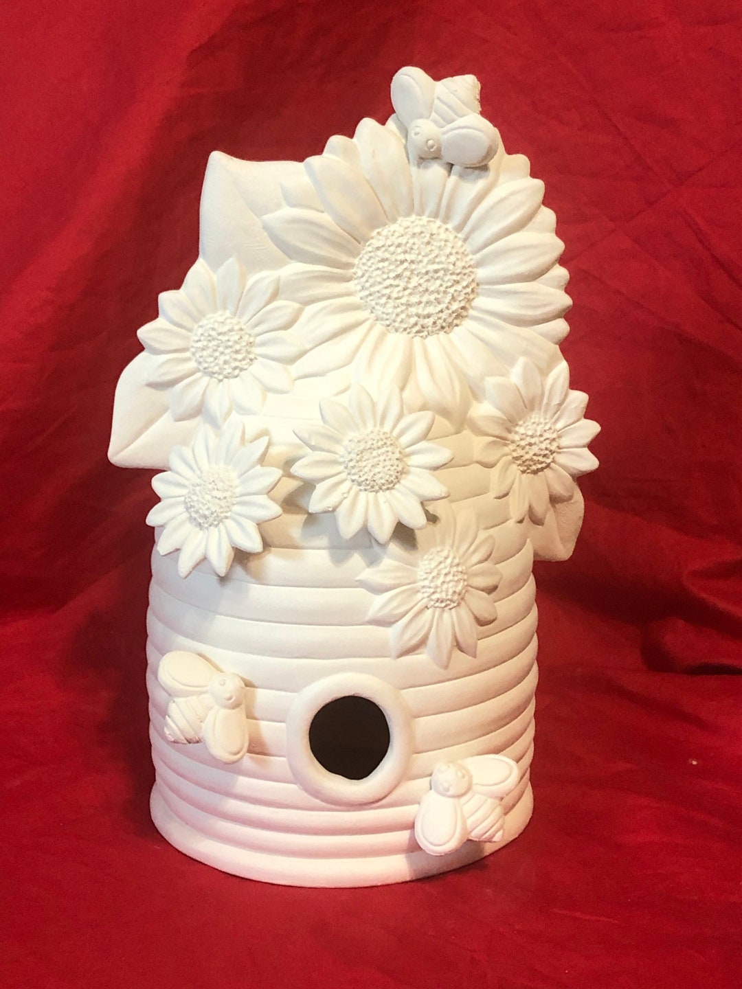 DIY Ceramic Bisque Bee Skep Birdhouse: Ready to Paint Decor (11x7) - Etsy