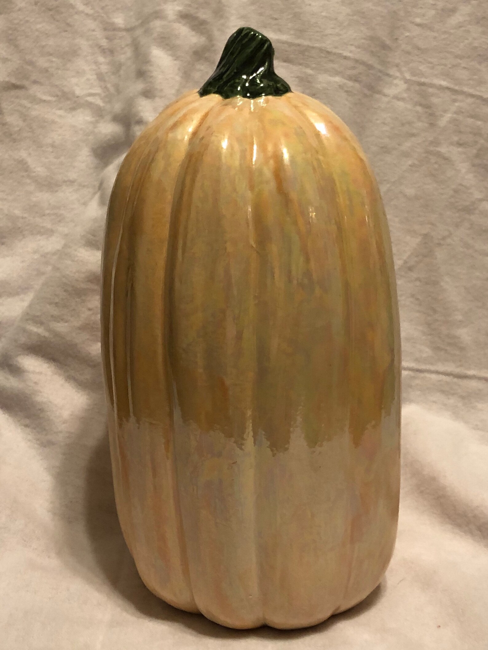 Small Slim Glazed Ceramic Pumpkin by Jmdceramicsart - Etsy