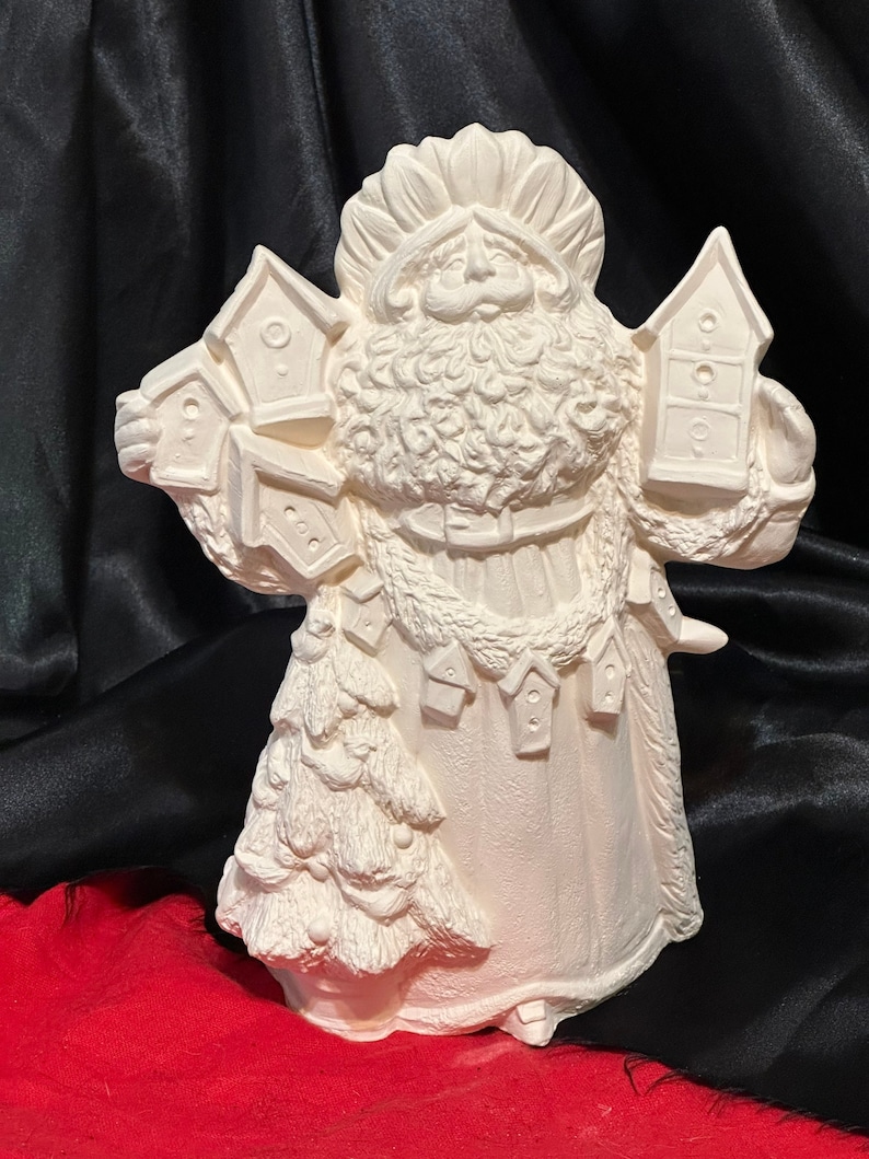 Rare Gare Molds Sunflower Birdhouse Santa in Ceramic Bisque - Etsy