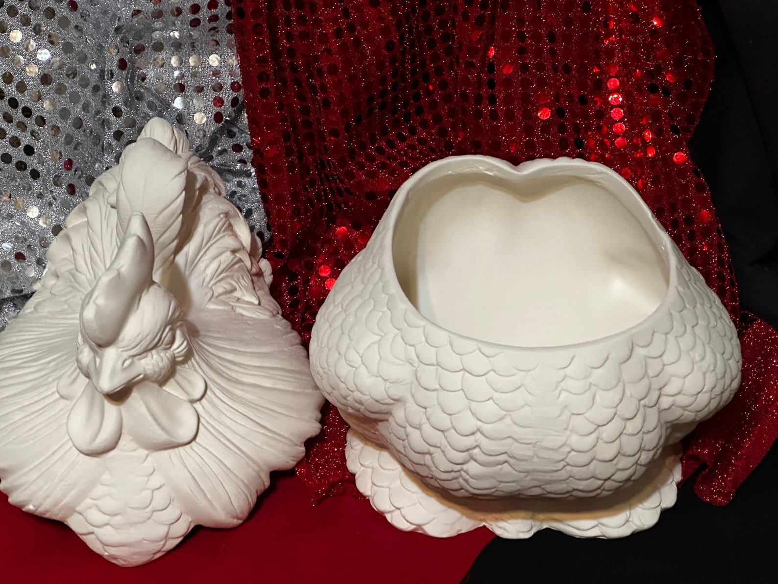 Rare Atlantic Molds Hen Cookie Jar in Ceramic Bisque Ready to Paint by ...