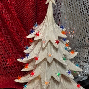 Rare Atlantic Molds Handmade 5 Piece Skirt Tree, Base, Star With Custom ...