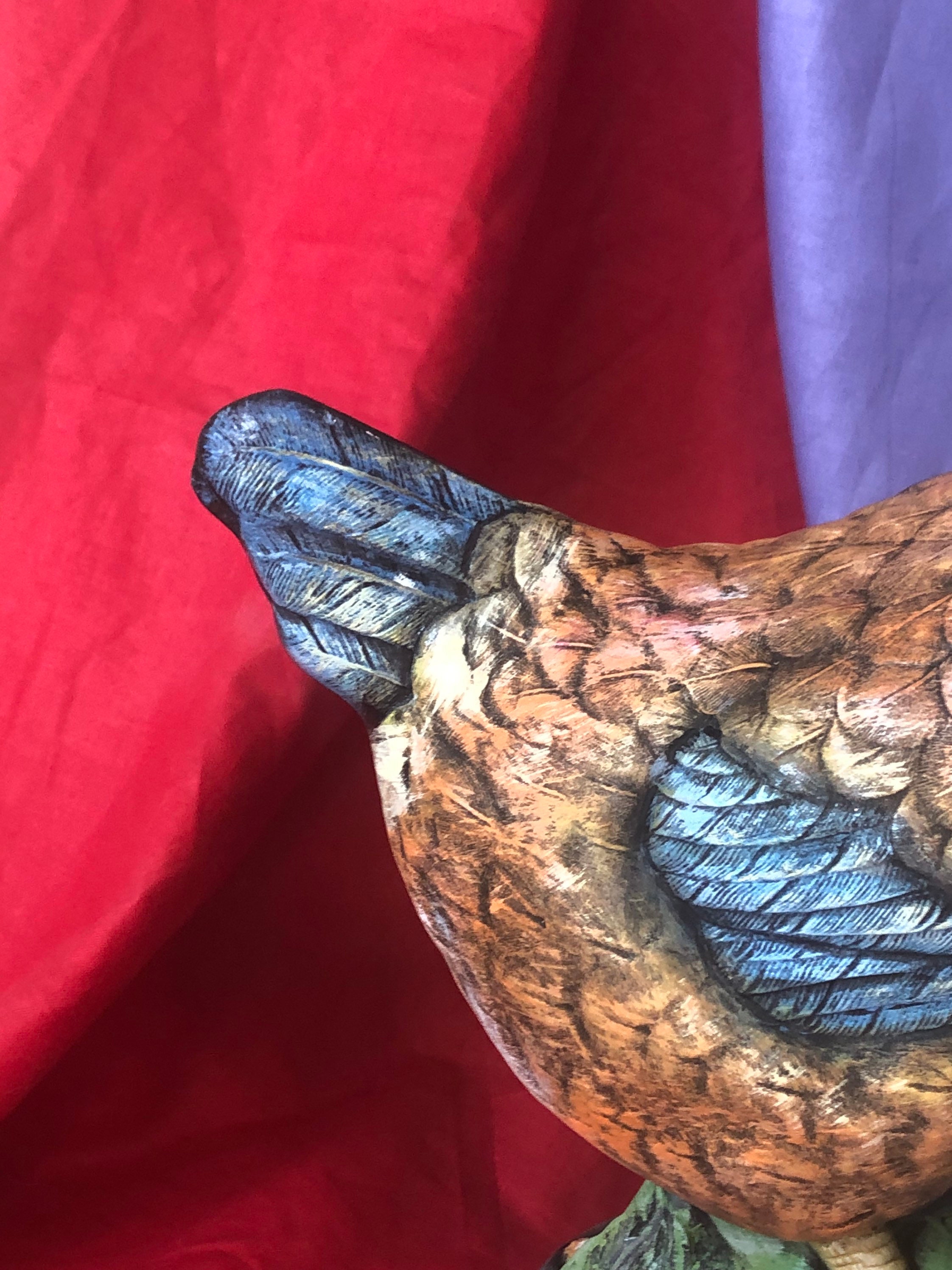 Duncan Molds Ceramic Hen from 1991 custom painted by jmdceramicsart