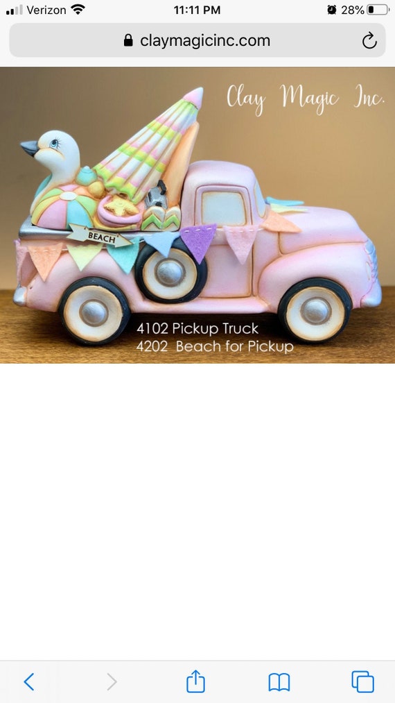 New Clay Magic Jalopy Pickup Truck Box With Beach Lid in | Etsy