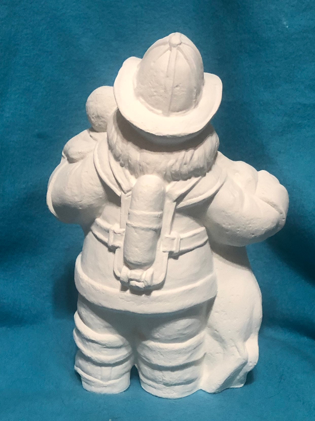 Fireman Santa Ceramic Bisque ready to paint