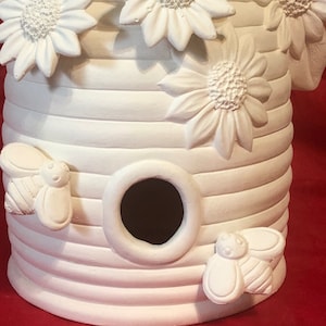 DIY Ceramic Bisque Bee Skep - DIY Ceramic Birdhouse - Ready to Paint ...