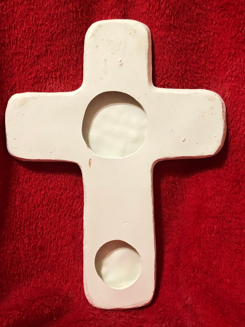 Footprints Cross in Ceramic Bisque Ready to Paint - Etsy
