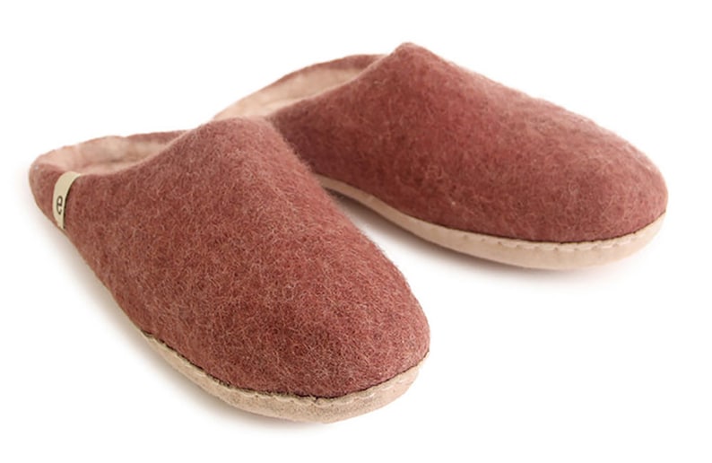 Felted Wool Slippers Wool Slippers Mule Slippers Womens | Etsy UK