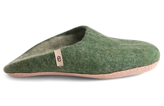 Felted Wool Slippers Wool Slippers Mule Slippers Womens | Etsy UK