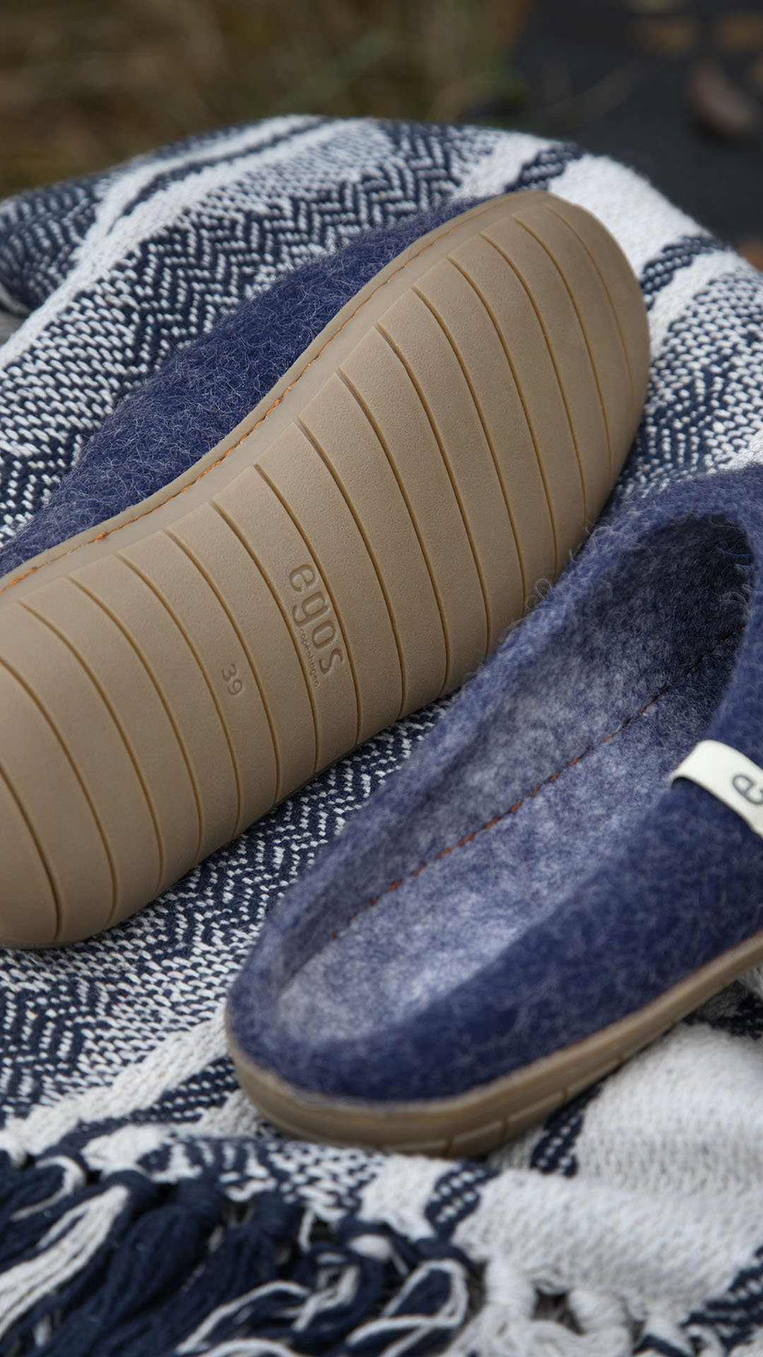 Rubber Sole Felted Wool Mule Slippers Mens Slippers Womens Slippers ...