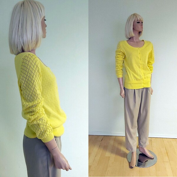Neon Knit Cardigan - Etsy