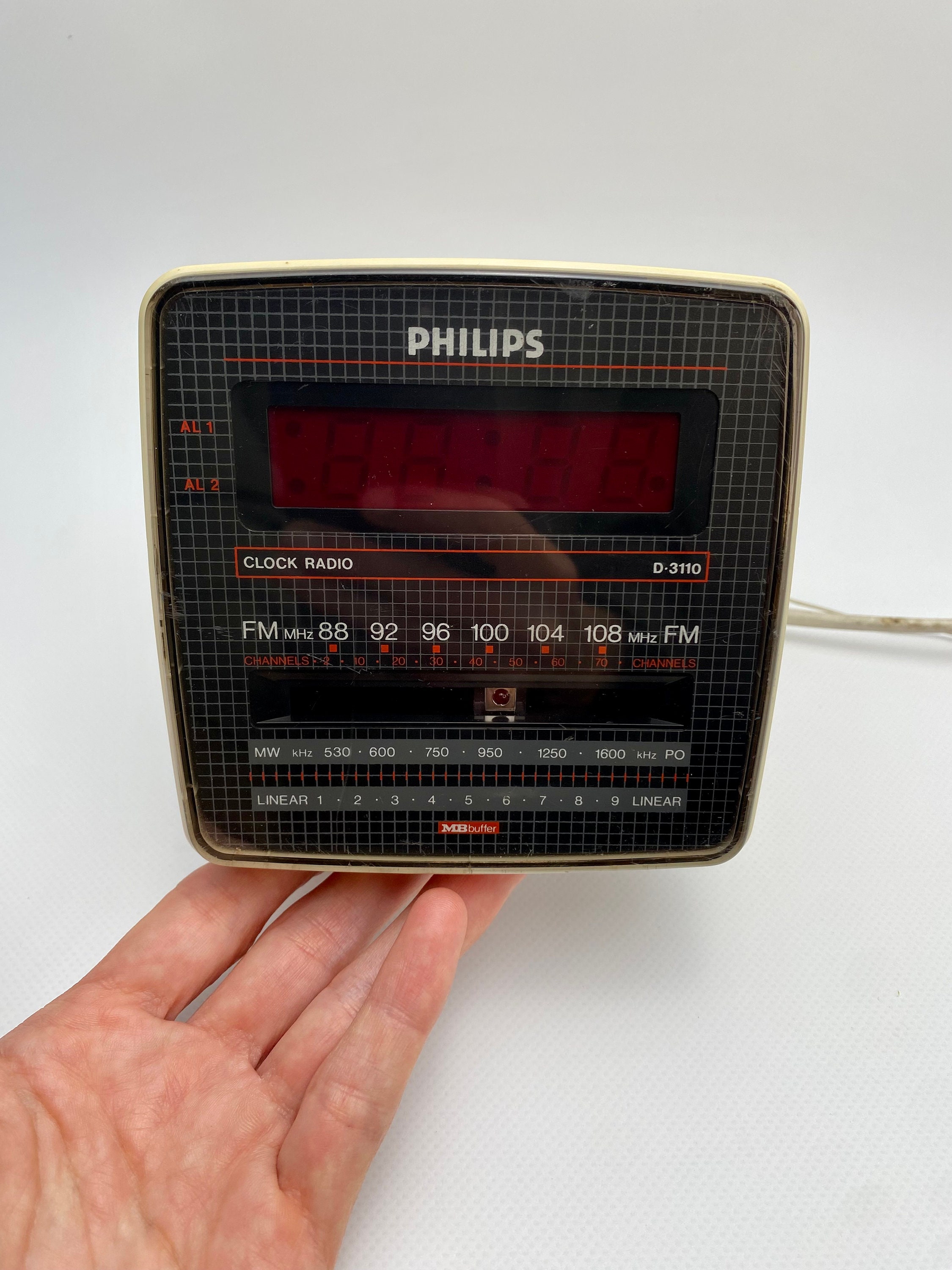 Vintage Philips D-3110 MB Buffer Alarm Radio / Vintage Philips Radio ...