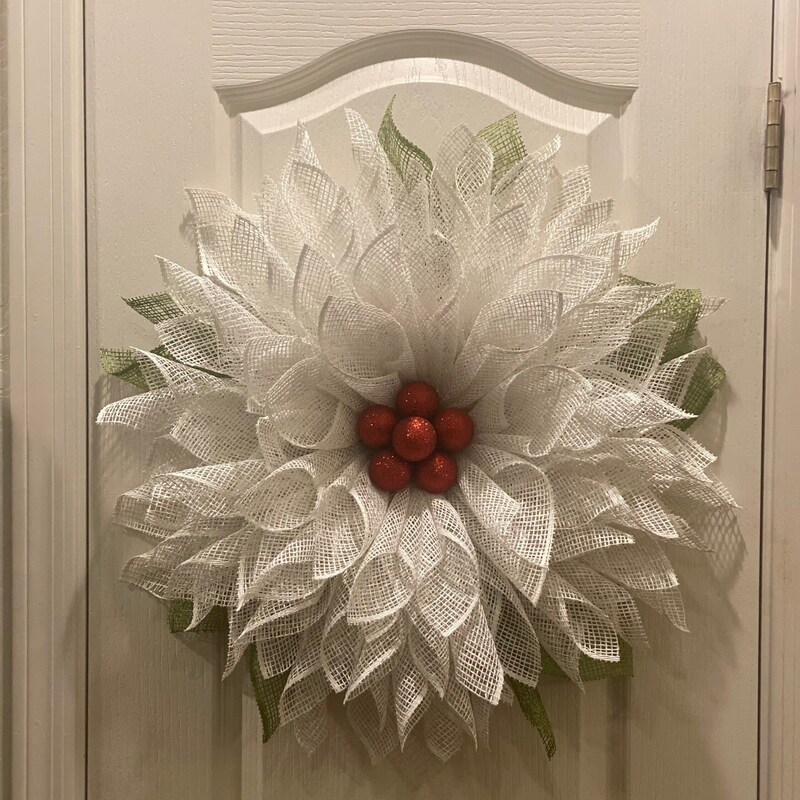 Poinsettia Wreath - Etsy
