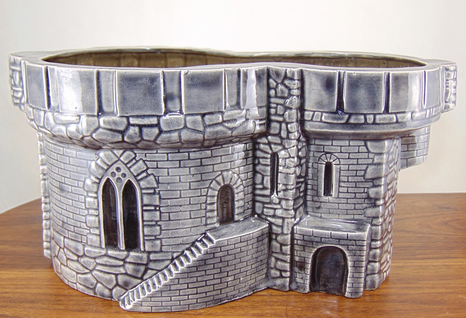 Large 9 by 4.5 Inch Ceramic Castle Turret Succulent/cactus - Etsy