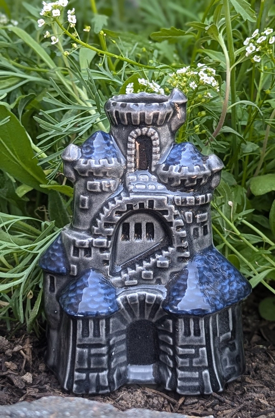 Fantasy Castle Fortress Watering Stake for Plants Premium Ceramic ...