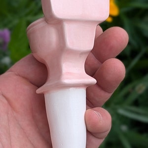 Handmade Toilet Watering Spike | Funny Ceramic Plant Stake | Self ...