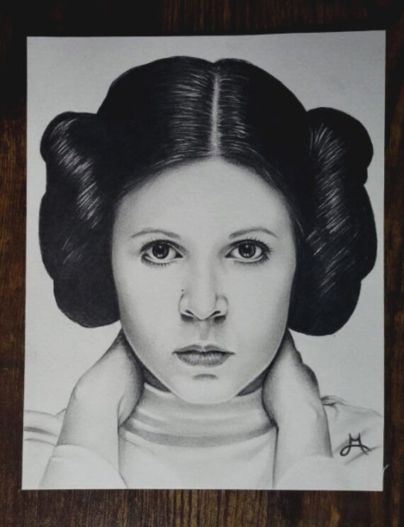 Princess Leia Original Drawing - Etsy