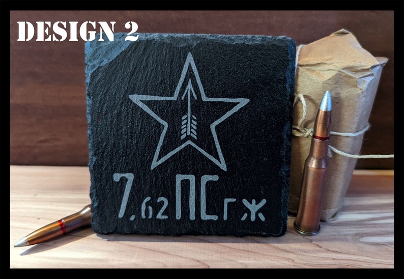 Mosin Nagant Theme Slate Coaster Set 7.62x54r - Etsy