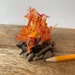 Dollhouse Miniature Fire, Mini Campfire, Miniature Fire, Mini Firepit ...
