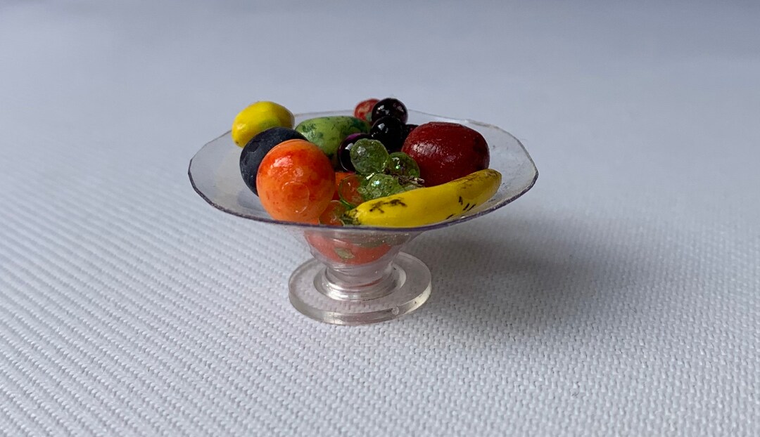 Dollhouse Miniature Fruit Bowl, 1:12 Scale, Mini Decor, Miniature ...