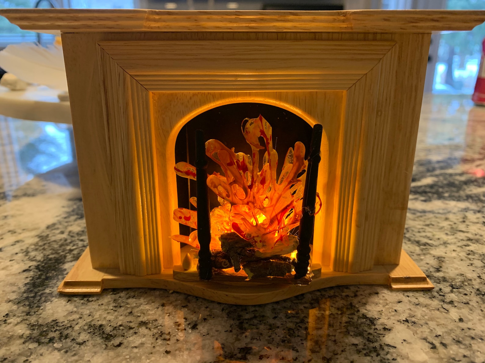Dollhouse Miniature Fire Battery Operated mini fire | Etsy