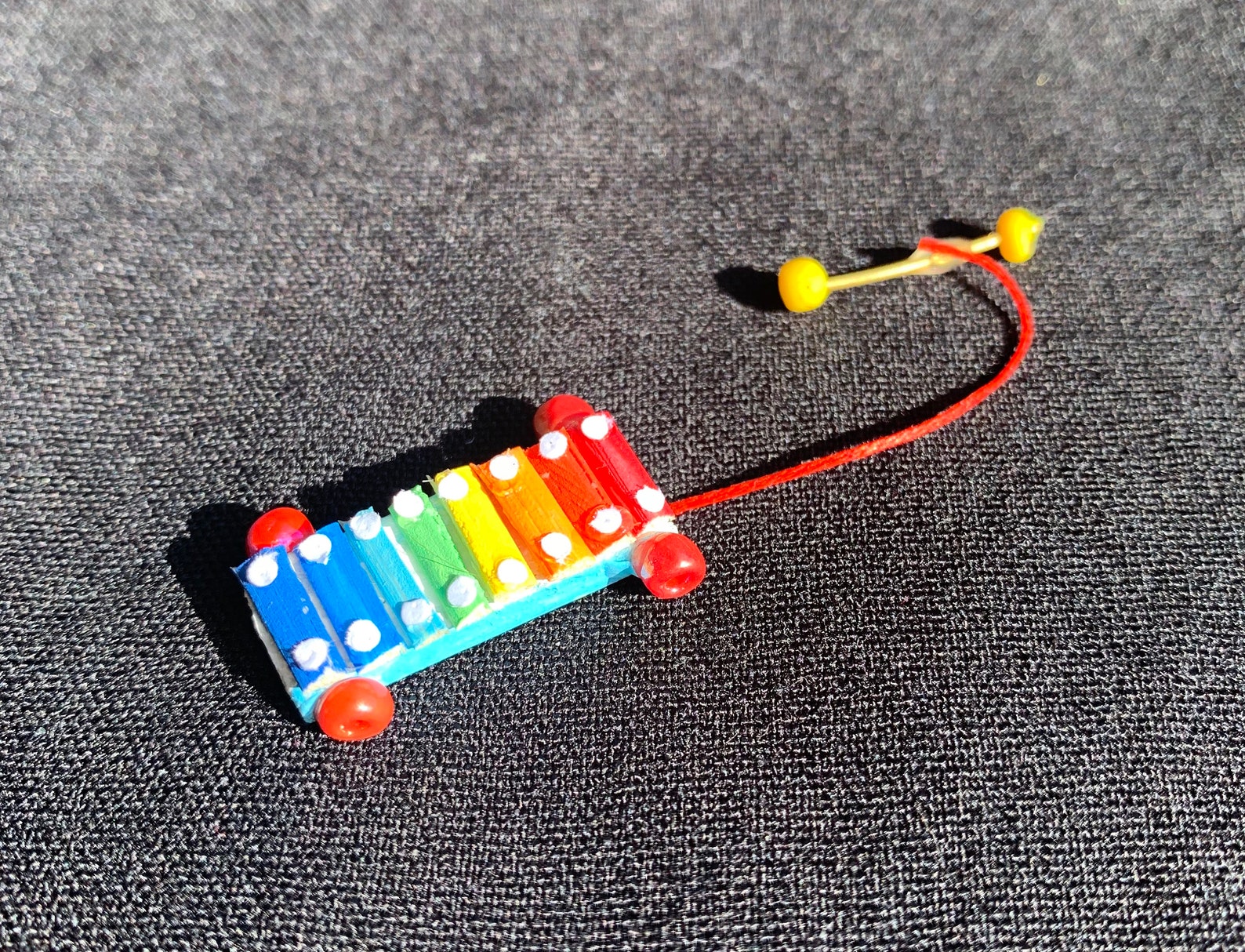 Dollhouse Miniature Toy Xylophone, Mini Toy, Nostalgic Toy, 1:12 Scale ...