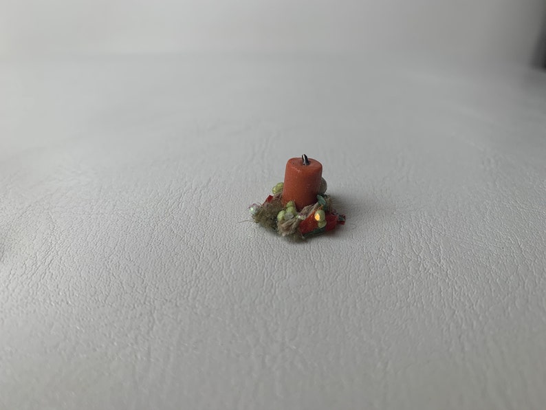 Dollhouse Miniature Candle Centerpiece, 1:12 Scale, Holiday Mini, Mini ...