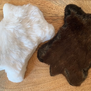 Dollhouse Miniature Faux Bear Skin Rug, Mini Fur Rug, Miniature Decor ...